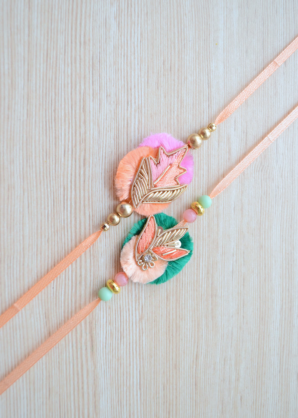 Get Two Leaf Inspired Floral Handcrafted Rakhi - Set of 2 at ₹ 379 ...