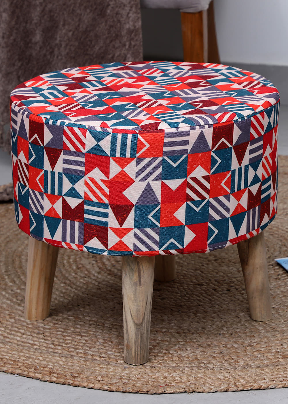 Get Multi Coloured Printed Puffy Stool at ₹ 1999 | LBB Shop