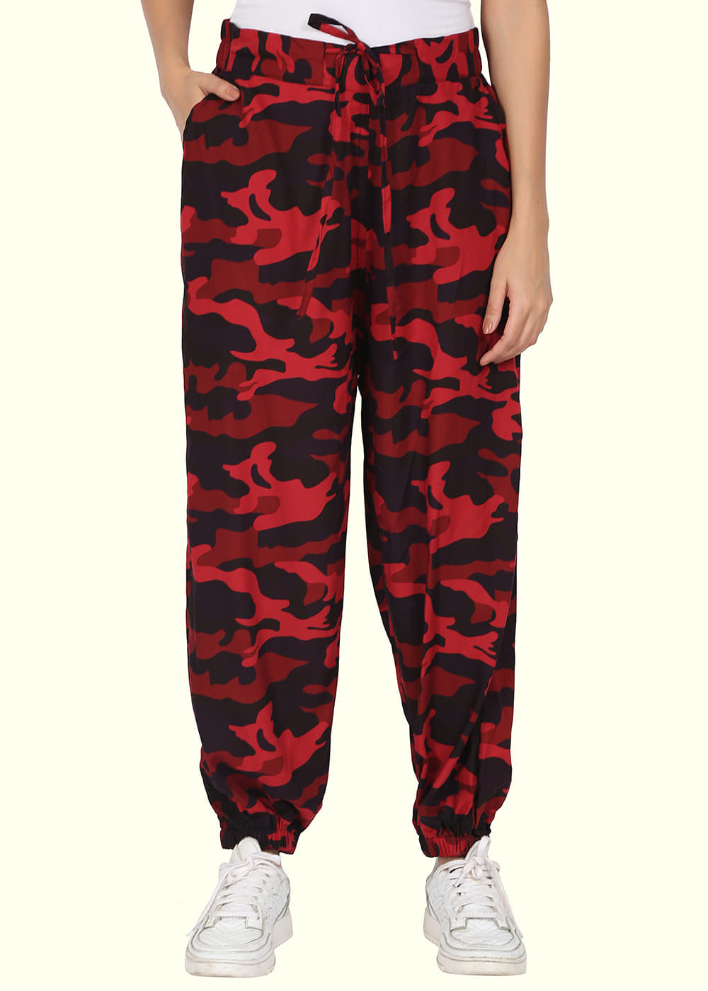 Get Red Camo Hopper Pants at ₹ 899 | LBB Shop