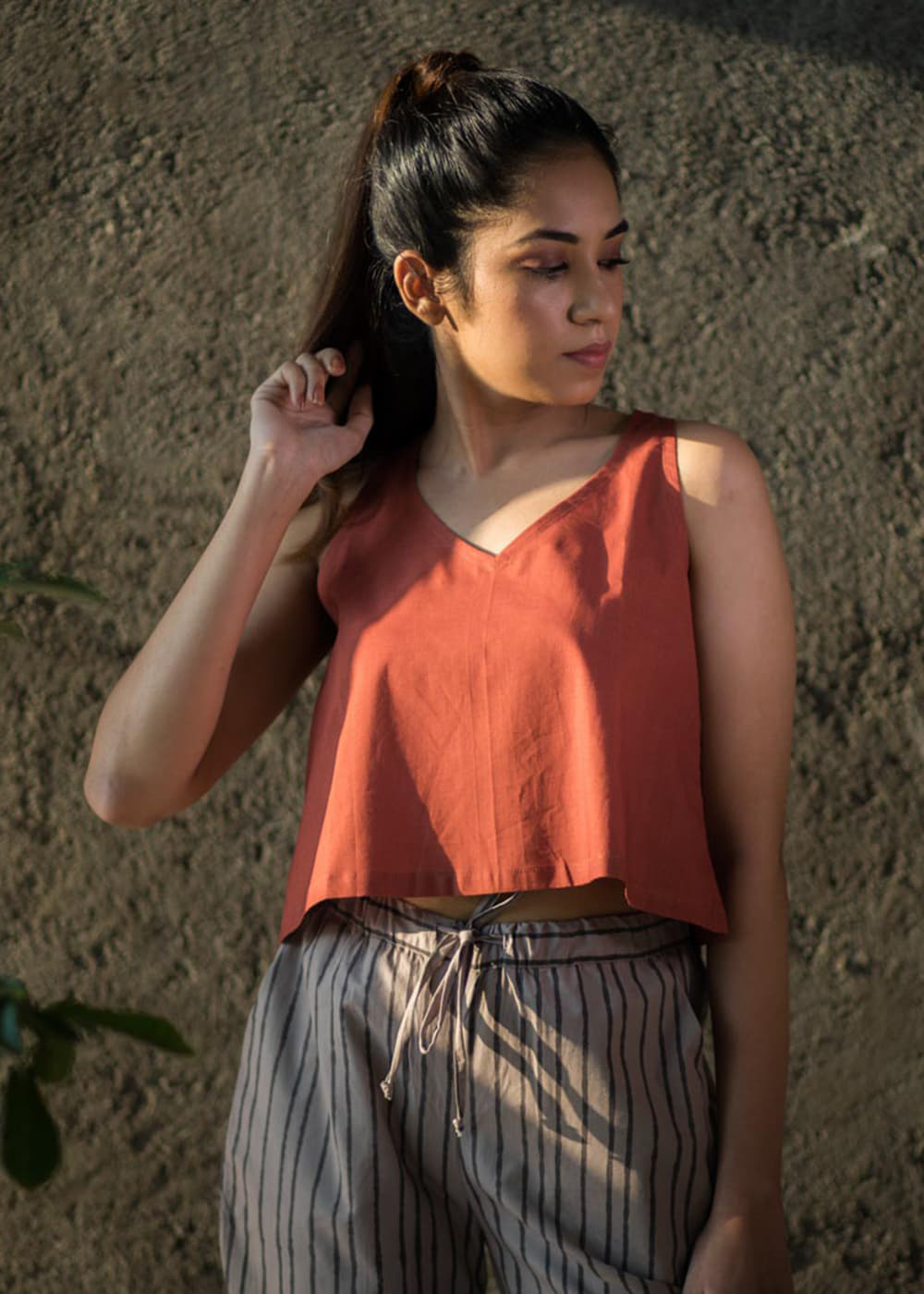 Get Solid Red V-Neck Crop Top at ₹ 2279 | LBB Shop
