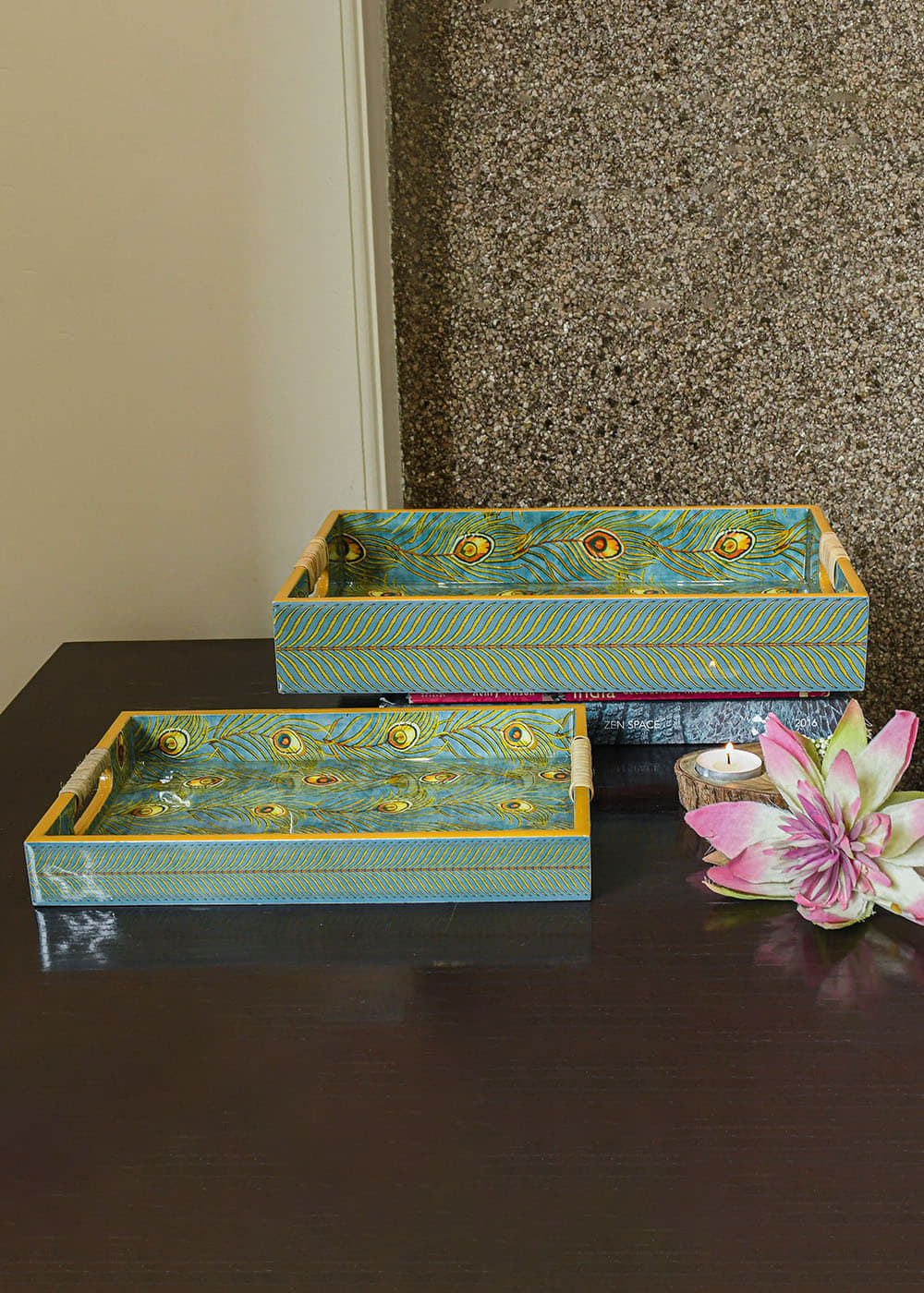 Get Feathertouch Mdf Trays (Set Of Two) at ₹ 2150 | LBB Shop