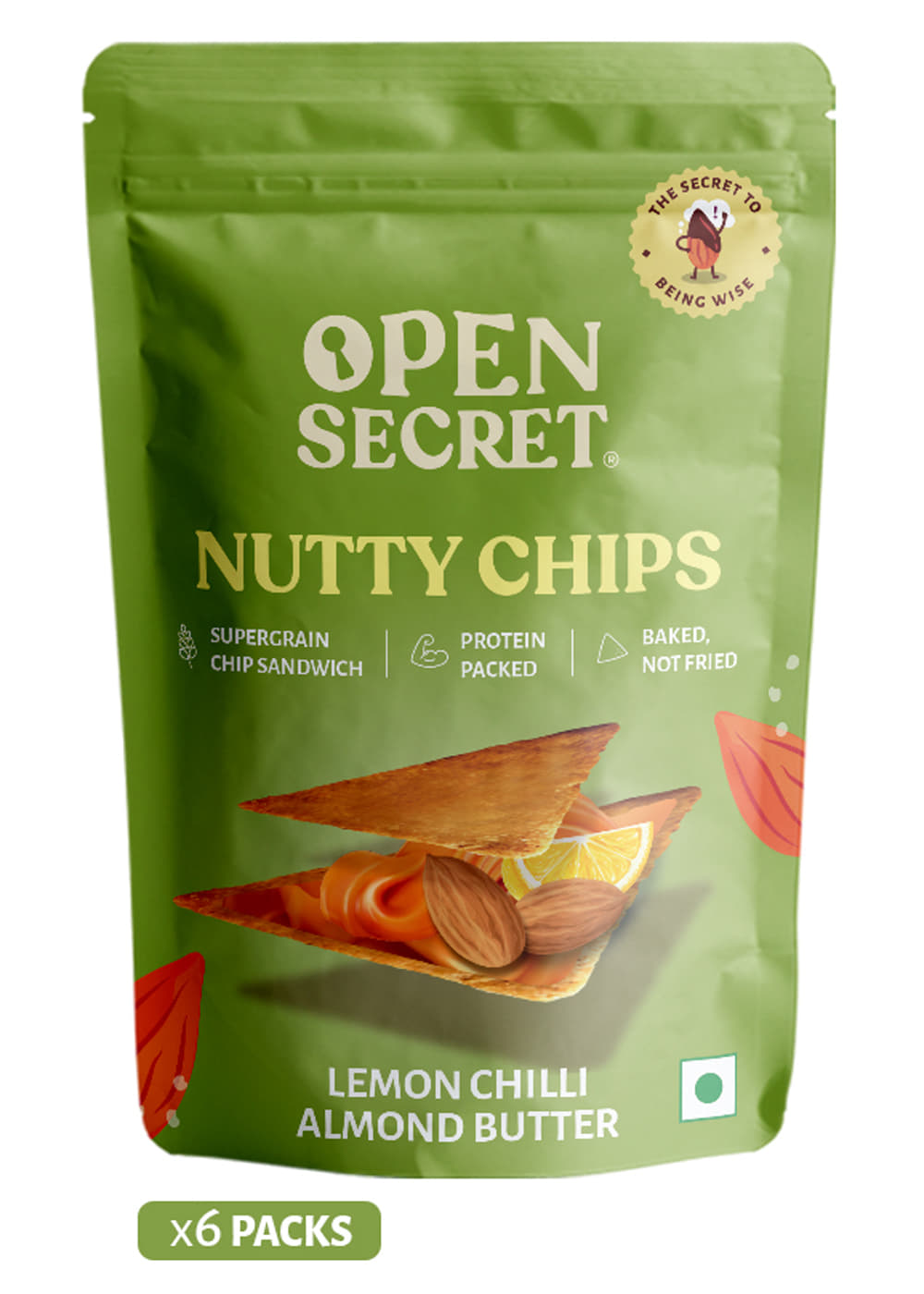 Get Nutty Chips - Lemon Chilli Almond Butter with Supergrains - 6 Packs ...