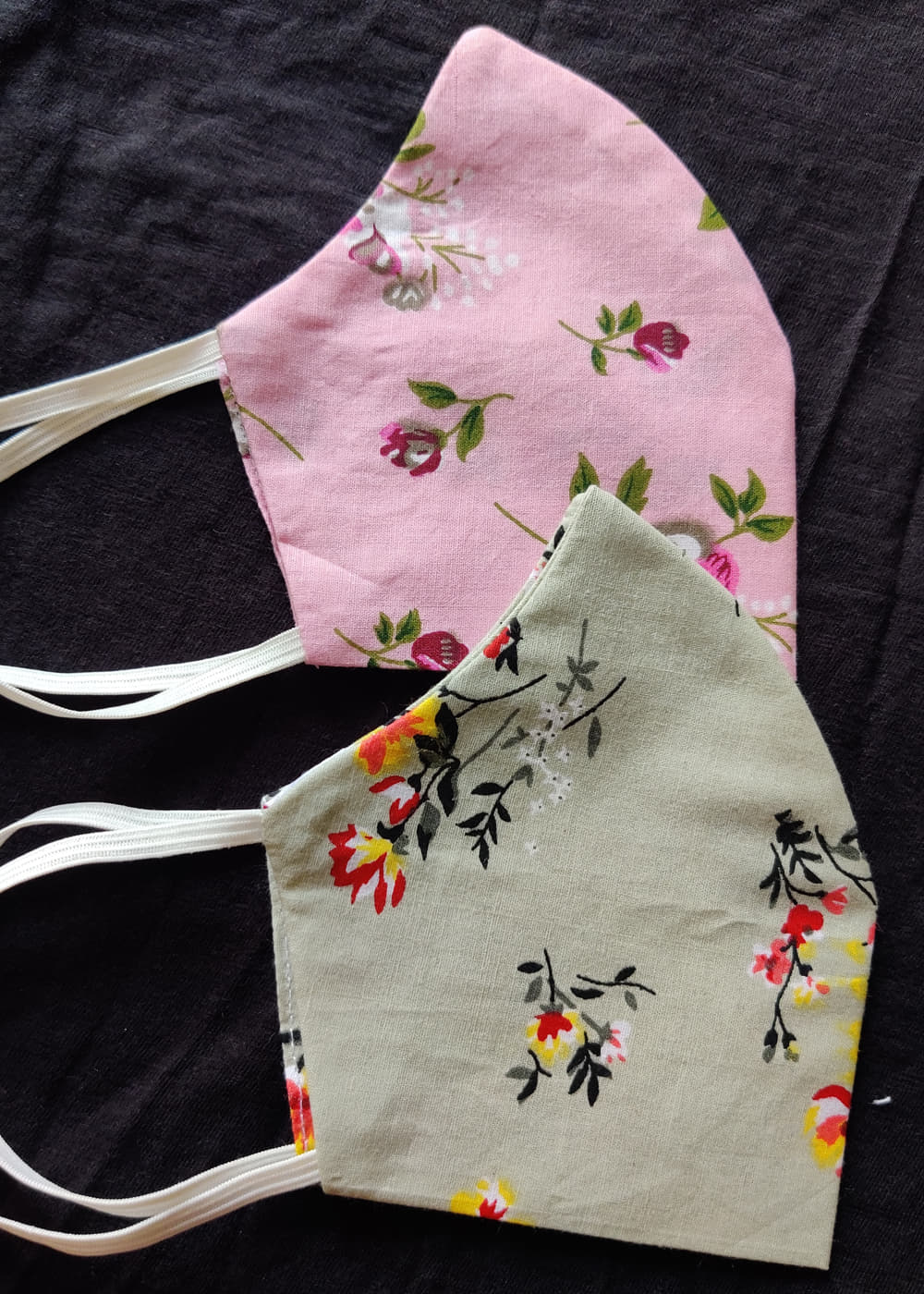 Get Pack of 2: Floral Print Double Layered Cotton Reusable Masks at ...