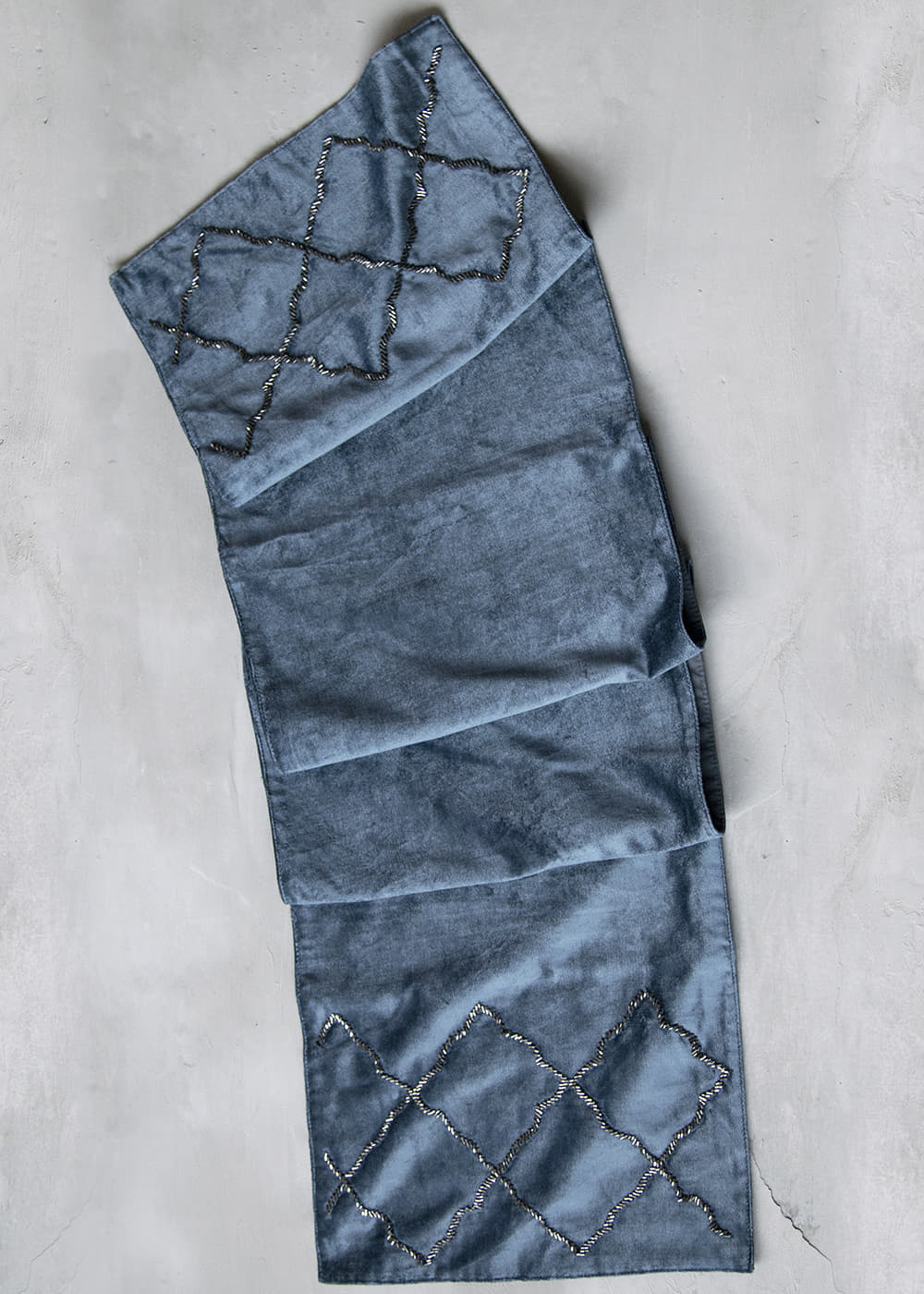 Get Embroidered Decorative Table Runner – Midnight Blue at ₹ 2000 | LBB ...