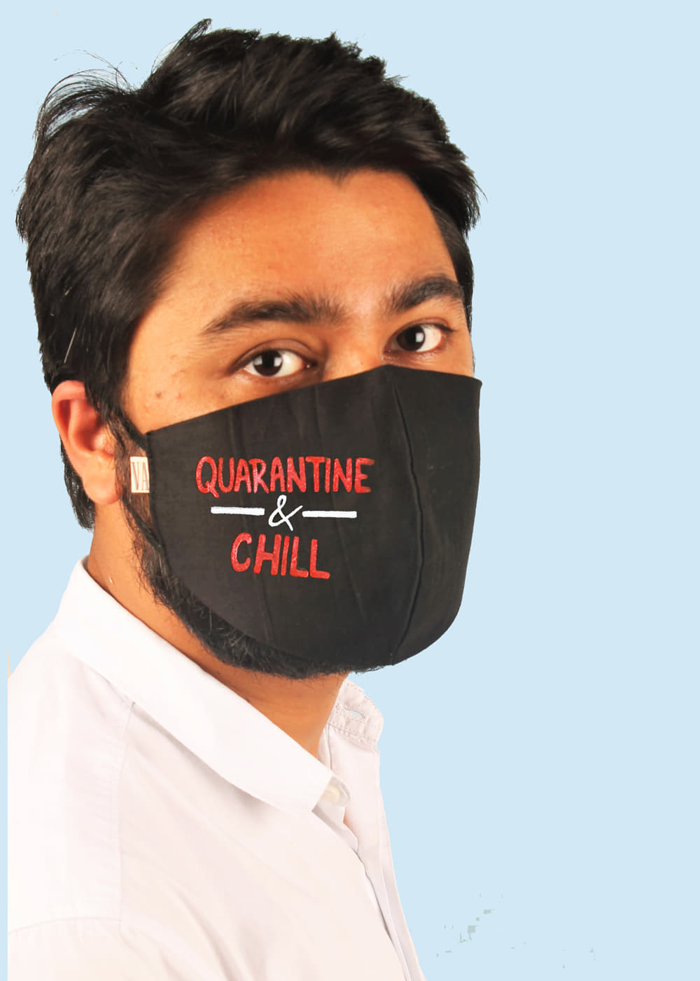 Get "Quarantine & Chill" Graphic Black Mask at ₹ 349 | LBB Shop