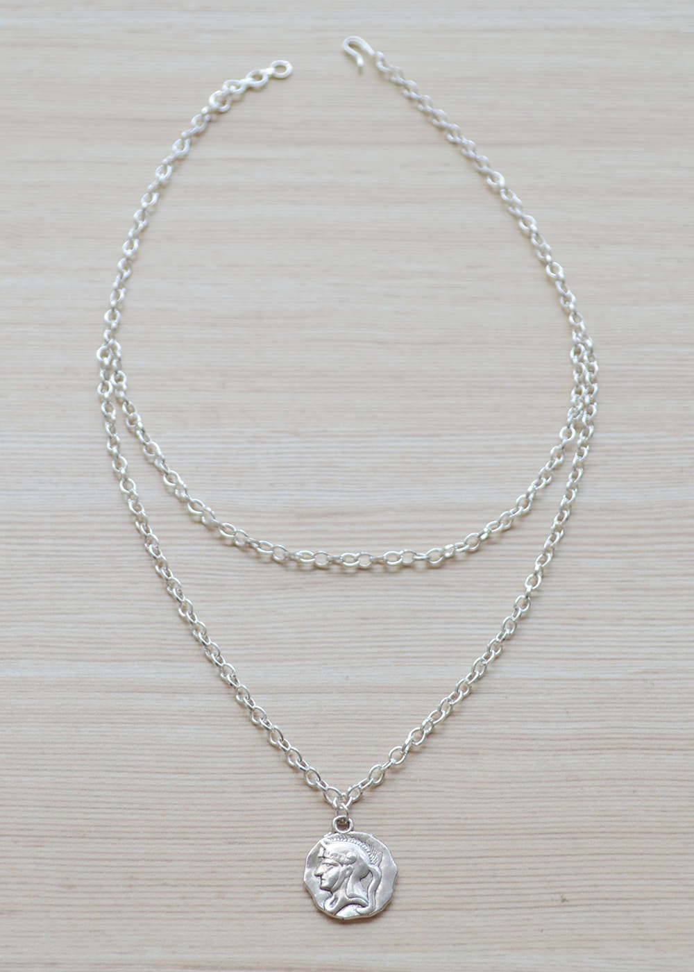 Get Two Layer silver Contemporary Necklace at ₹ 429 | LBB Shop